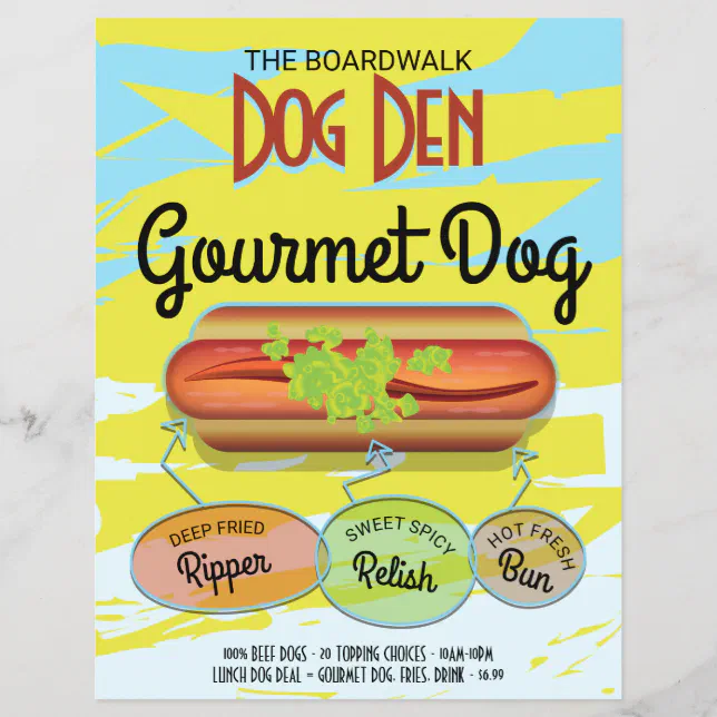 Hot Dog Flyer | Zazzle
