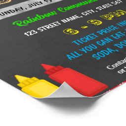 Hot dog Fundraiser event template Poster | Zazzle