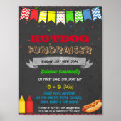 Hot dog Fundraiser event template Poster | Zazzle