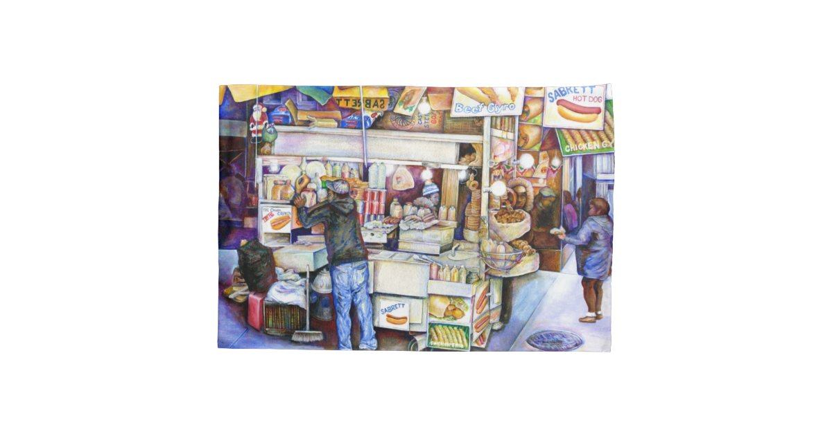 Hot Dog God, New York City Pillowcase | Zazzle