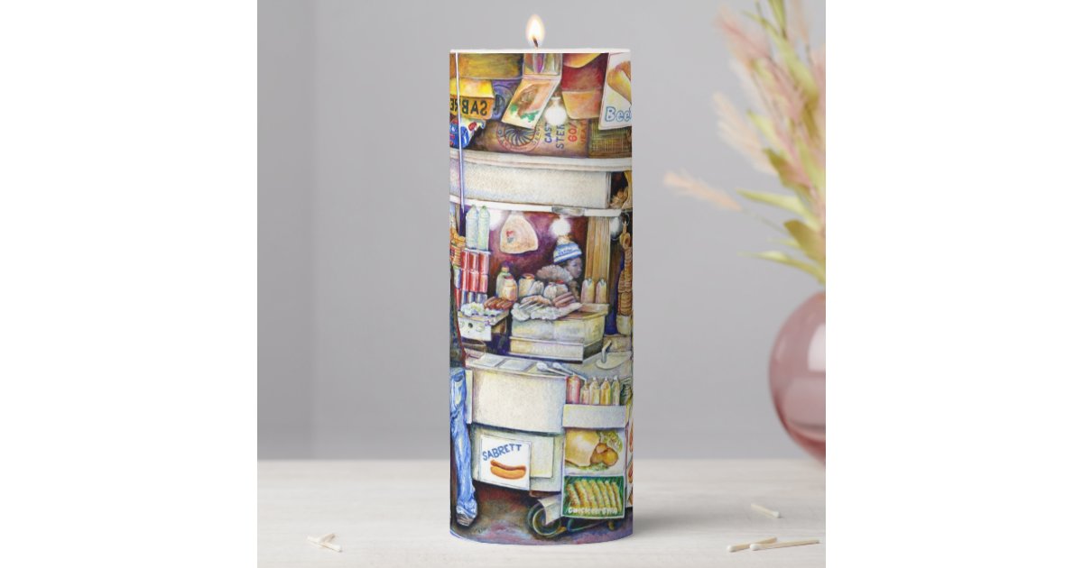 Hot Dog God Pillar Candle | Zazzle
