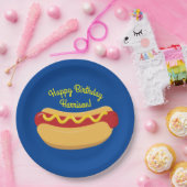 Hot Dog Kids Birthday Party Cook Out Cute Paper Plates | Zazzle
