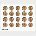 Hot Dog Man Statue Classic Round Sticker | Zazzle