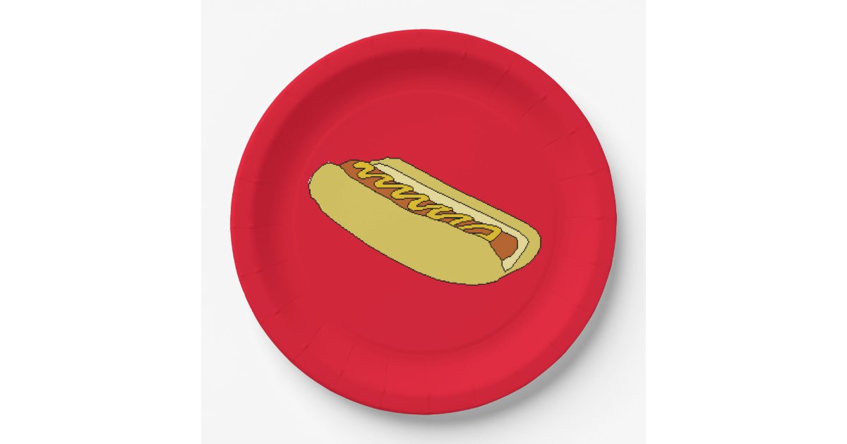Hot Dog Paper Party Plates | Zazzle