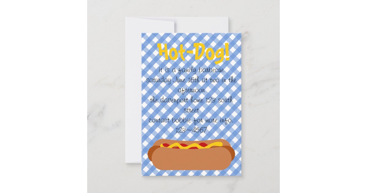 Hot Dog! Party Invitation | Zazzle