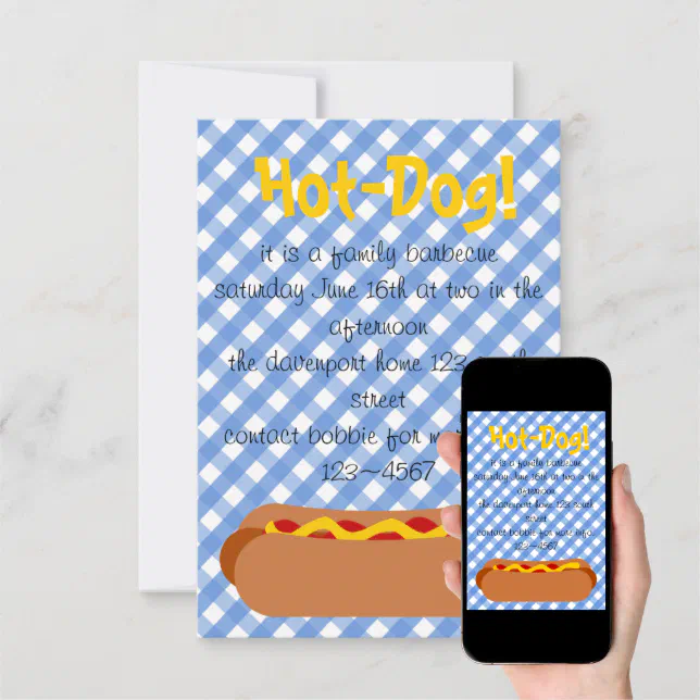 Hot Dog! Party Invitation | Zazzle