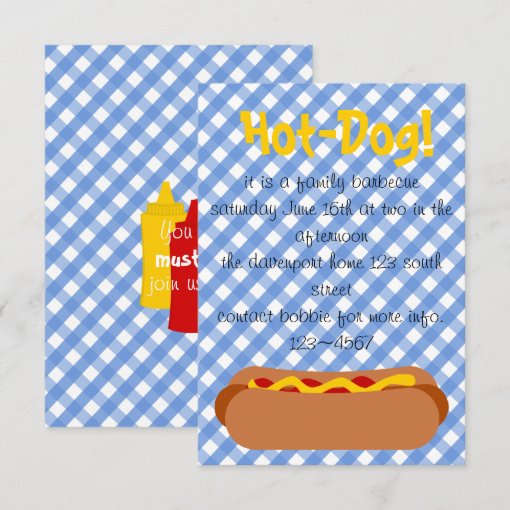 Hot Dog! Party Invitation | Zazzle