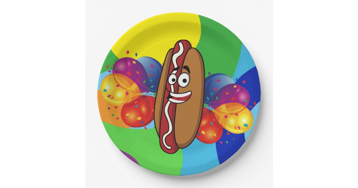 Hot Dog Party Paper Plate | Zazzle