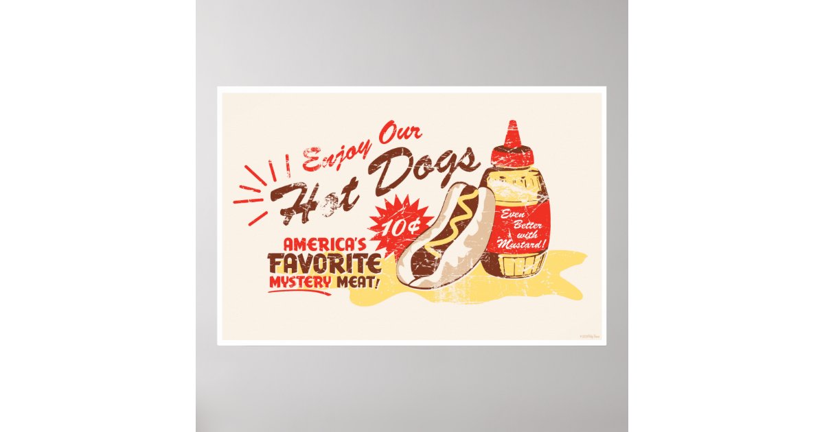 Hot Dog print | Zazzle