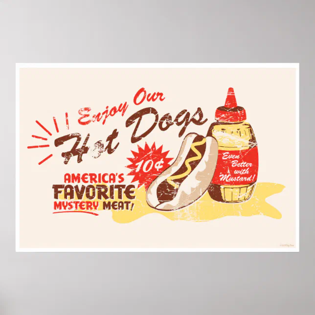 Hot Dog print | Zazzle