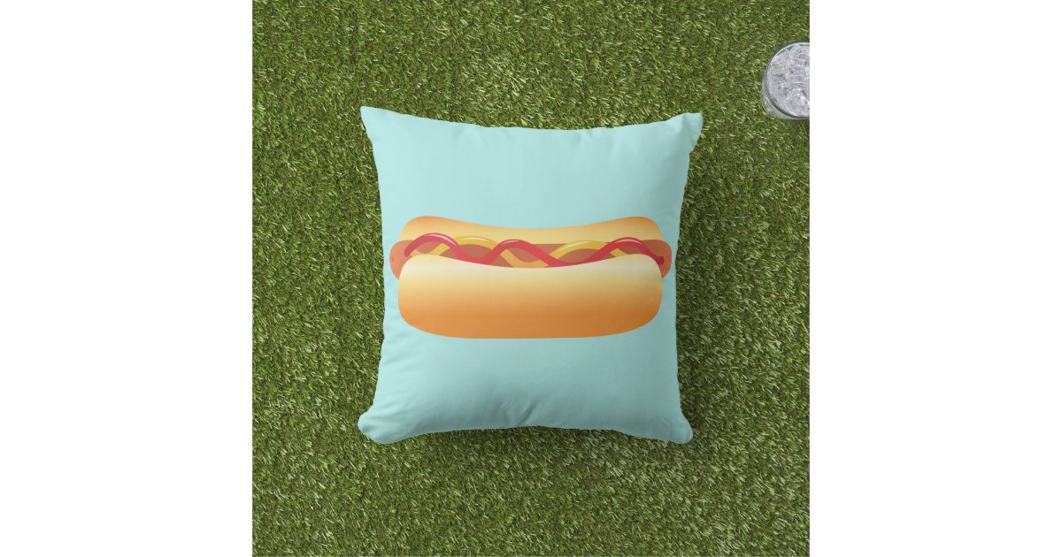 Hot Dog Throw Pillow | Zazzle