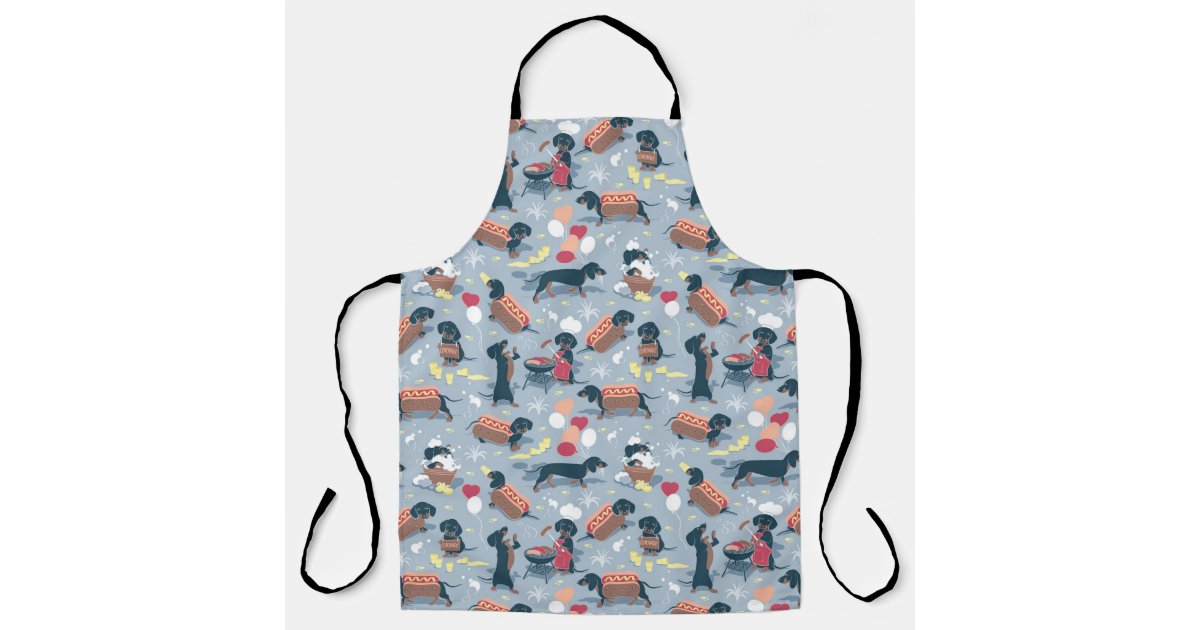 Hot dogs and lemonade summer dachshund dog apron | Zazzle