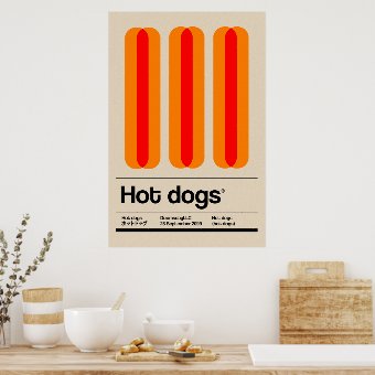 Hot Dogs Poster | Zazzle