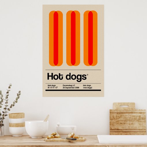 Hot Dogs Poster | Zazzle