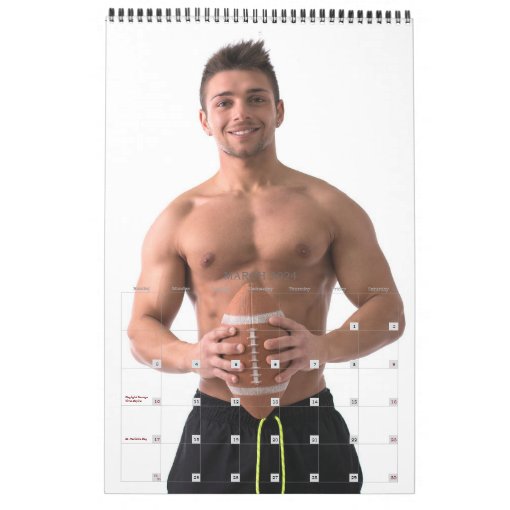 Hot Guys Sports Jocks Shirtless Military Muscle Calendar | Zazzle