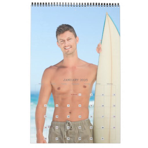 Hot Guys Sports Jocks Shirtless Military Muscle Calendar | Zazzle