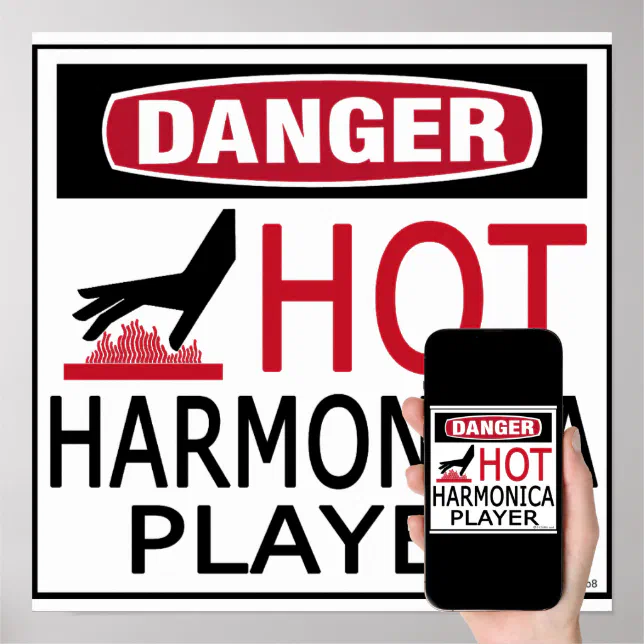 Hot Harmonica Player Poster | Zazzle