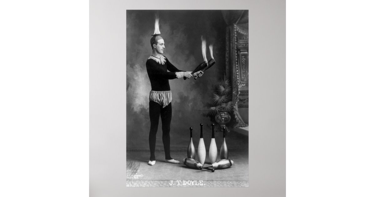 Hot Juggler, early 1900s Poster | Zazzle