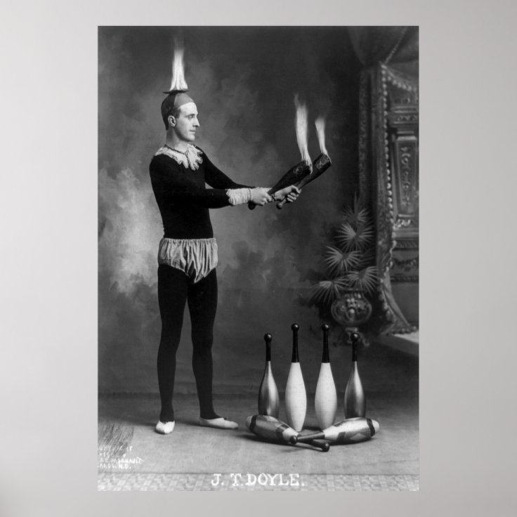 Hot Juggler, early 1900s Poster | Zazzle