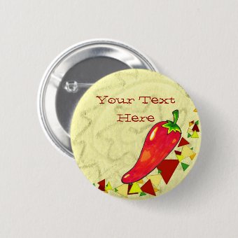 Hot Pepper Button | Zazzle