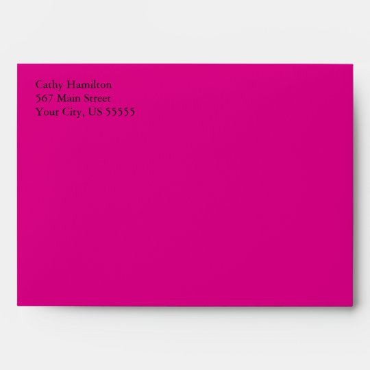 Hot Pink A7 5x7 Custom Pre-addressed Envelopes | Zazzle.com