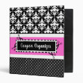 Hot Pink and Black Coupon Organizer Notebook Binder | Zazzle