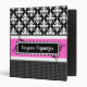 Hot Pink and Black Coupon Organizer Notebook Binder | Zazzle