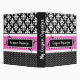 Hot Pink and Black Coupon Organizer Notebook Binder | Zazzle
