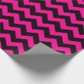 Hot Pink and Black Large Chevron Wrapping Paper | Zazzle