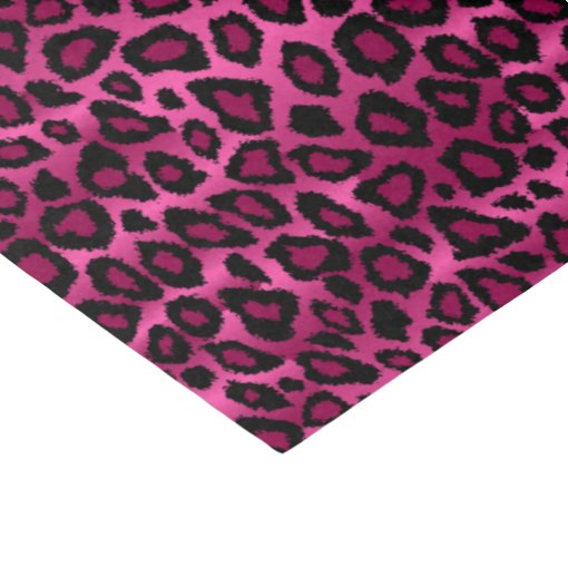 Hot Pink and Black Leopard Animal Print Tissue Paper | Zazzle
