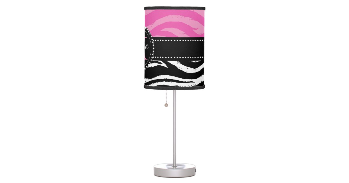 Pink Zebra Print Floor Lamps