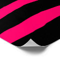Hot Pink and Black Zebra Stripe Poster | Zazzle