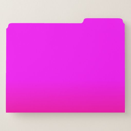Hot Pink and Neon Pink Ombre Shade Color Fade File Folder | Zazzle