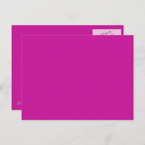 Hot Pink Background on a Postcard | Zazzle