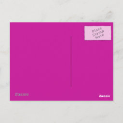 Hot Pink Background on a Postcard | Zazzle