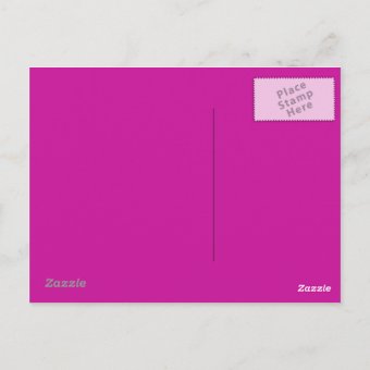 Hot Pink Background on a Postcard | Zazzle
