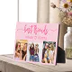 Hot Pink Best Friends 3 Photo Collage Keepsake Plaque | Zazzle