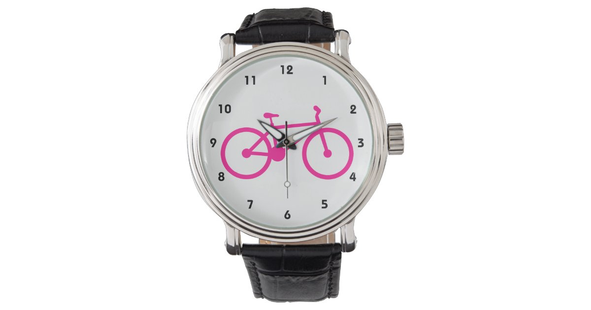 Hot Pink Bicycle; bike Watch | Zazzle