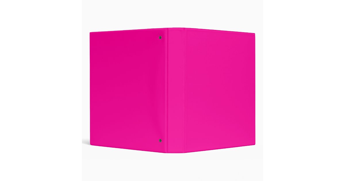 Hot Pink Binder | Zazzle