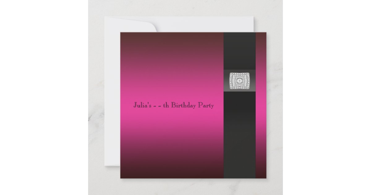 Hot Pink Birthday All Occasion Party Invitation | Zazzle