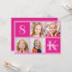 Hot Pink Birthday Girl Photo Collage Chic Party Invitation | Zazzle