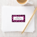 Hot Pink & Black Leopard Print Address Labels | Zazzle