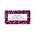 Hot Pink & Black Leopard Print Address Labels | Zazzle