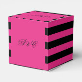 Hot Pink & Black Stripes Party Box | Zazzle