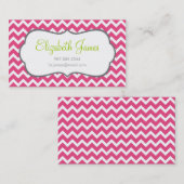 Hot Pink Chevron Business Card | Zazzle
