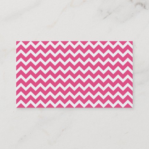 Hot Pink Chevron Business Card | Zazzle