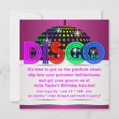 Hot Pink Disco Party Invitations | Zazzle