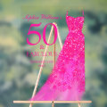 Hot Pink Dress 50 & Fabulous 50th Birthday Party Acrylic Sign | Zazzle