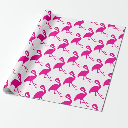 Hot Pink Flamingo Wrapping Paper | Zazzle.com