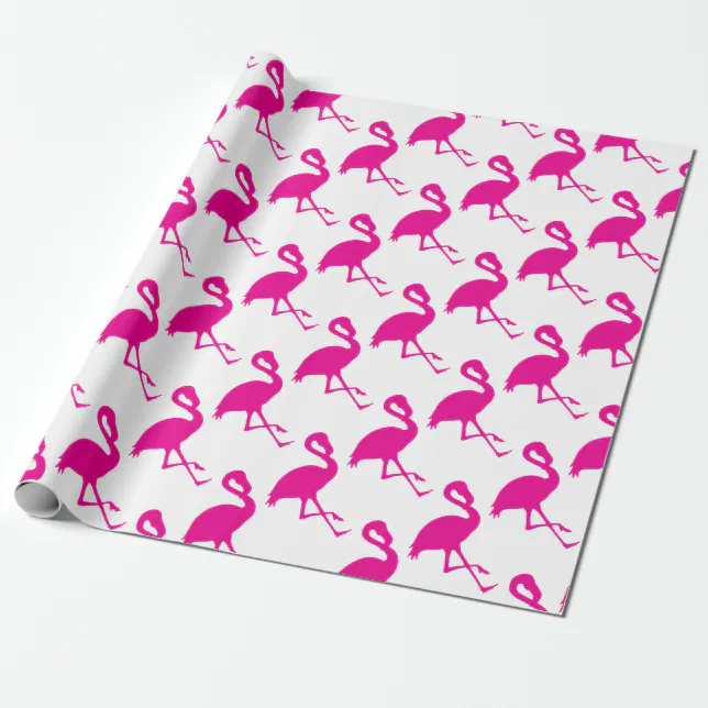 Hot Pink Flamingo Wrapping Paper | Zazzle